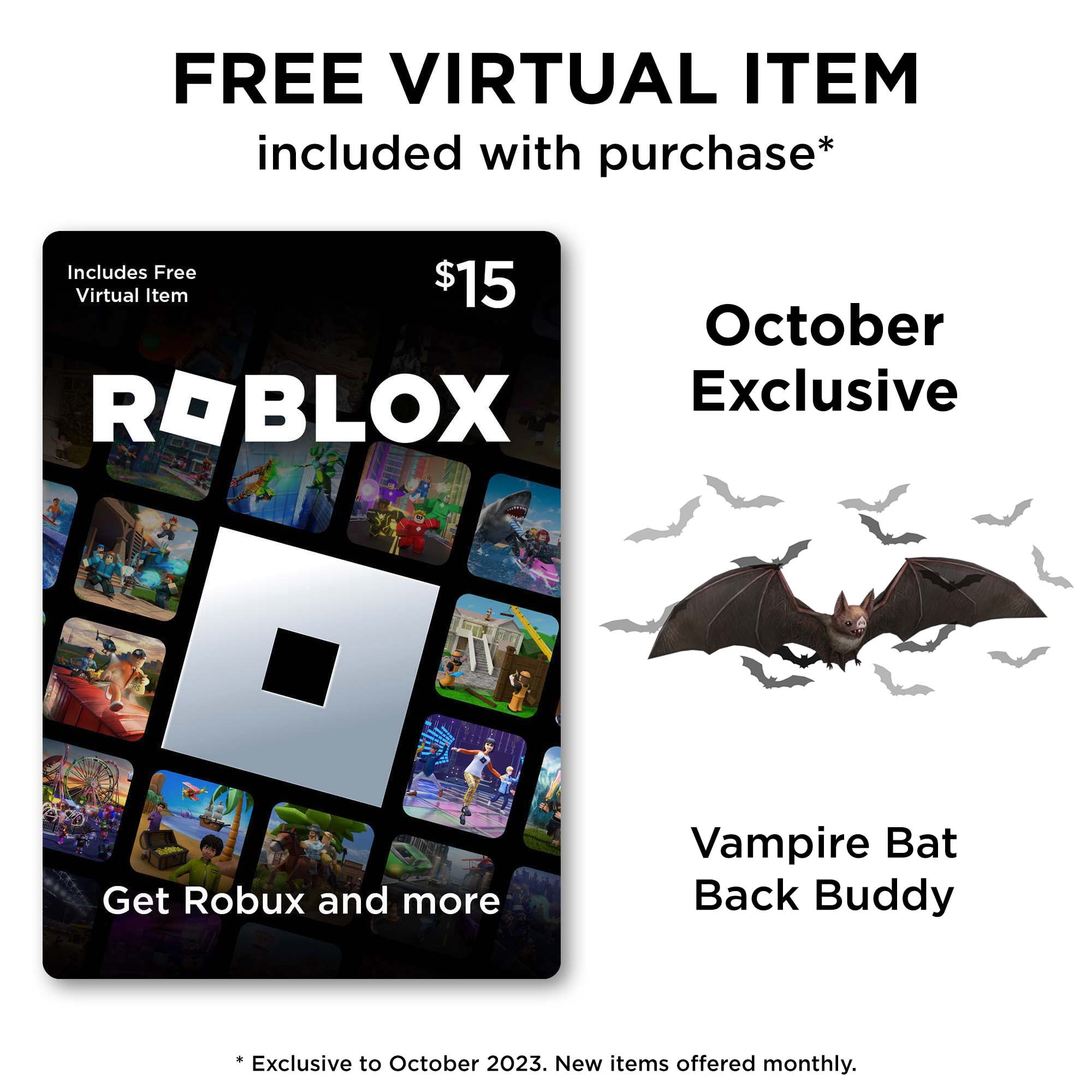 Roblox $15 Digital Gift Card [Includes Exclusive Virtual Item ...