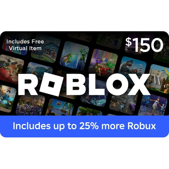 Roblox $150 eGift Card [Digital] + Exclusive Virtual Item - Walmart.com