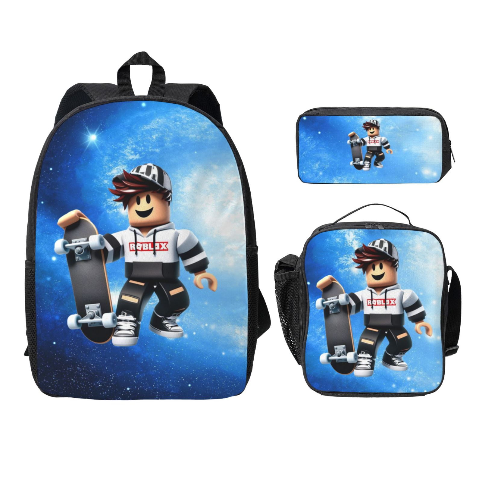 Roblox 17 Inches Backpack Travel Backpacks With Lunch Bag Pencil Bag ...