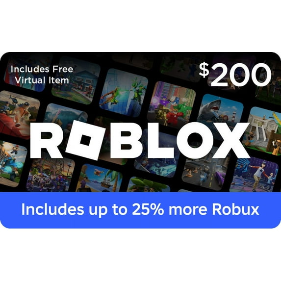 Roblox $200 eGift Card [Digital] + Exclusive Virtual Item. - Walmart.com