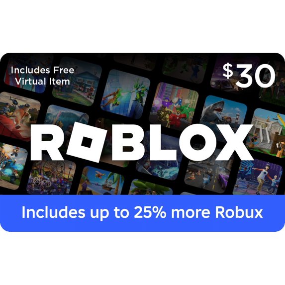 Roblox $30 eGift Card [Digital] + Exclusive Virtual Item - Walmart.com
