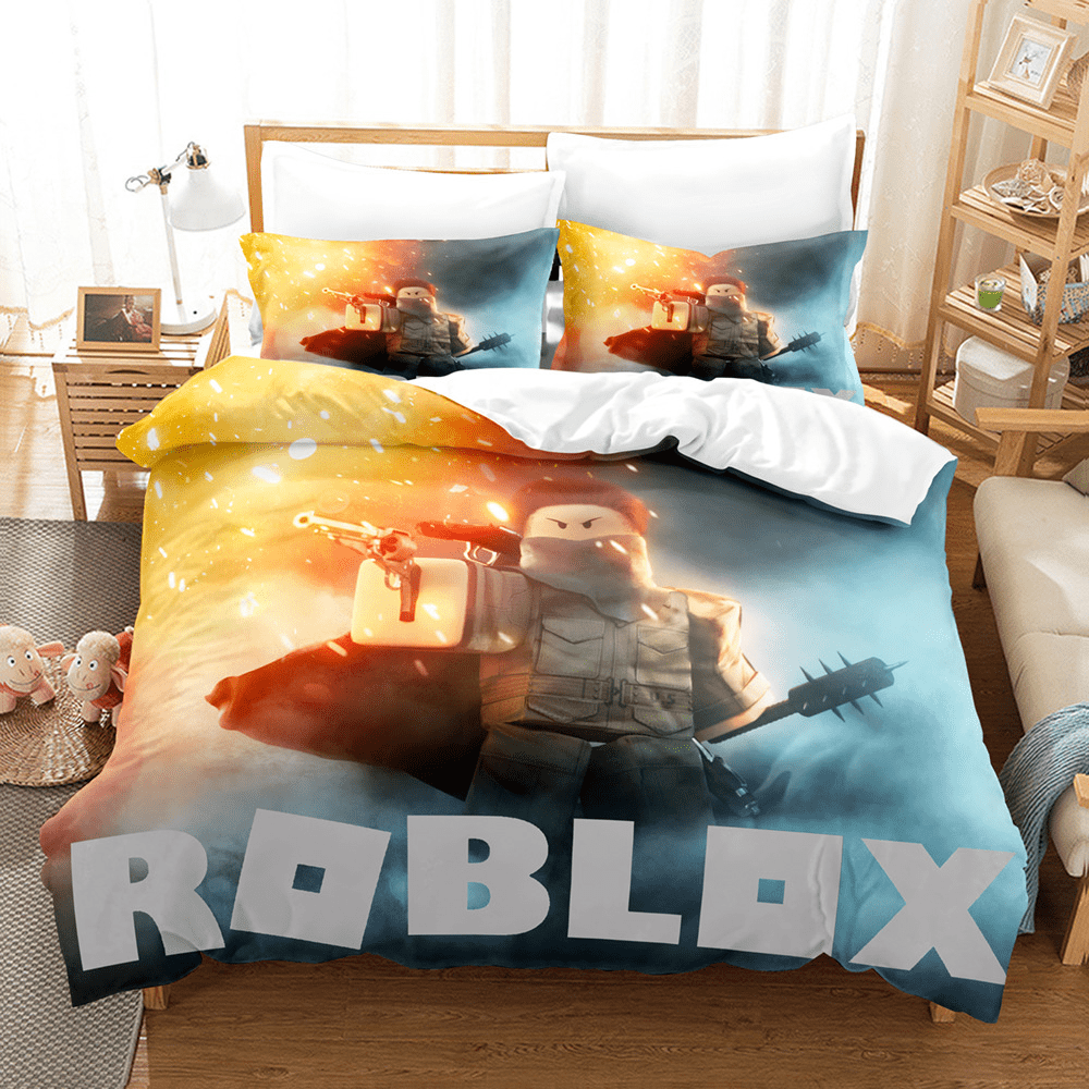 Roblox 3Pcs Bedding Set Twin/Queen/King Game Print Duvet Cover for Boys ...