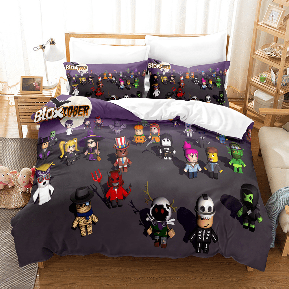 Roblox 3Pcs Bedding Set Twin/Queen/King Game Print Duvet Cover for Boys ...