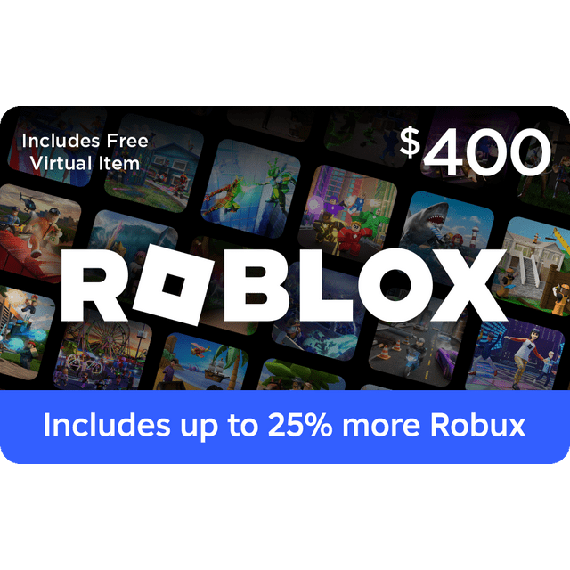 Roblox $400 eGift Card [Digital] + Exclusive Virtual Item. - Walmart.com