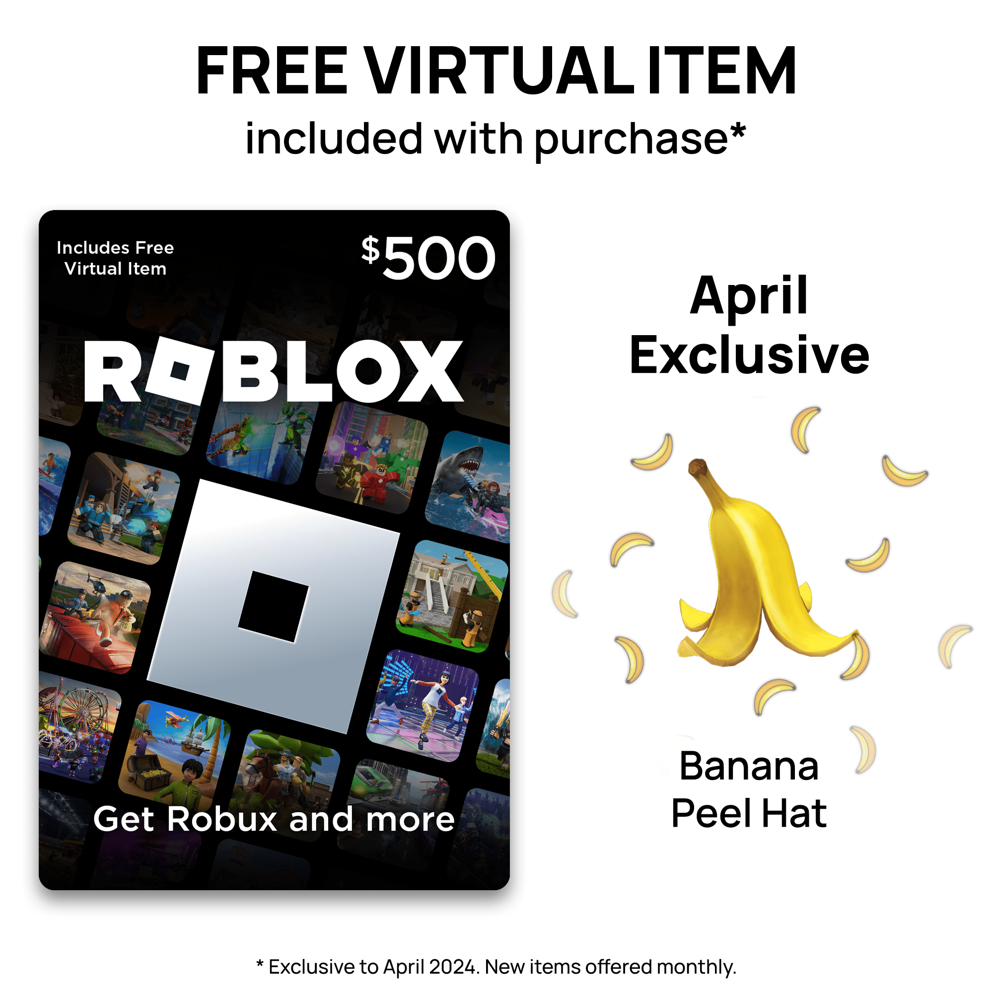 Roblox $500 eGift Card [Digital] + Exclusive Virtual Item - Walmart.com