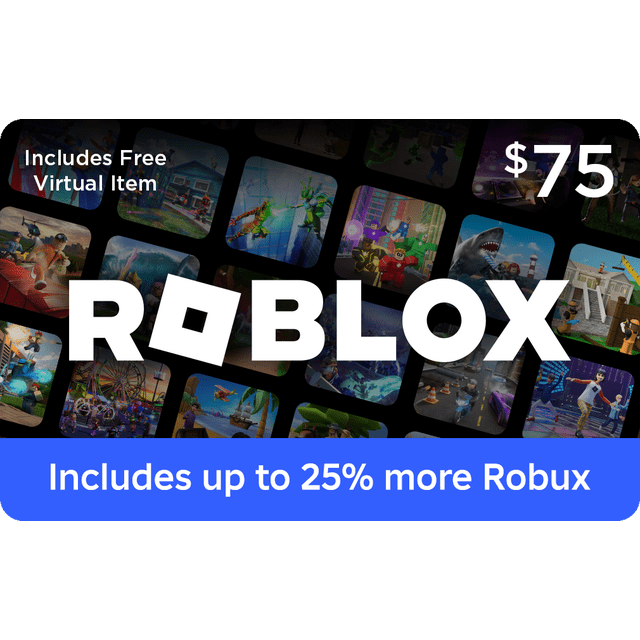 Roblox $75 eGift Card [Digital] + Exclusive Virtual Item. - Walmart.com