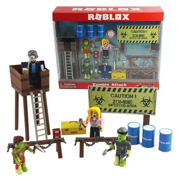 Roblox Action Series - Zombie Attack Game Game Figure 4-Pack - Walmart.com
