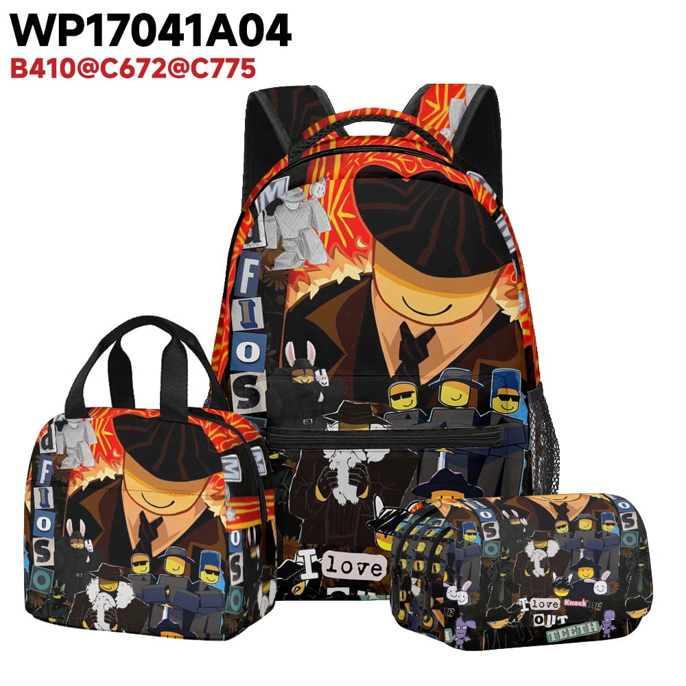 Roblox Backpack Forsaken Gubby Lunch Bag Pencil Case Three-piece Set ...