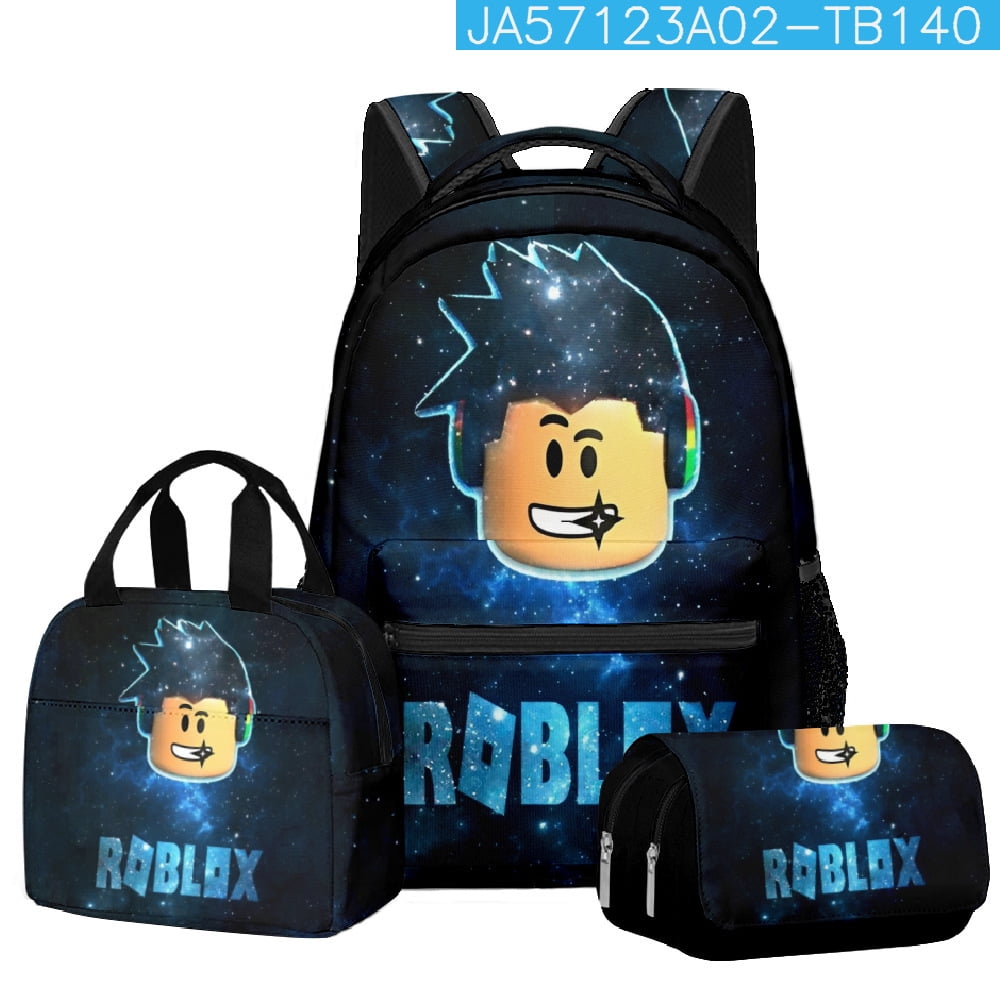 Roblox Backpack| Gamer Black Rucksack | Green Creeper Zombie Skeleton ...