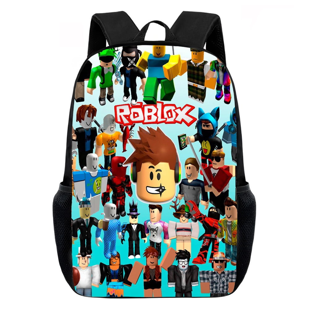 Roblox Backpack| Gamer Black Rucksack | Green Creeper Zombie Skeleton ...