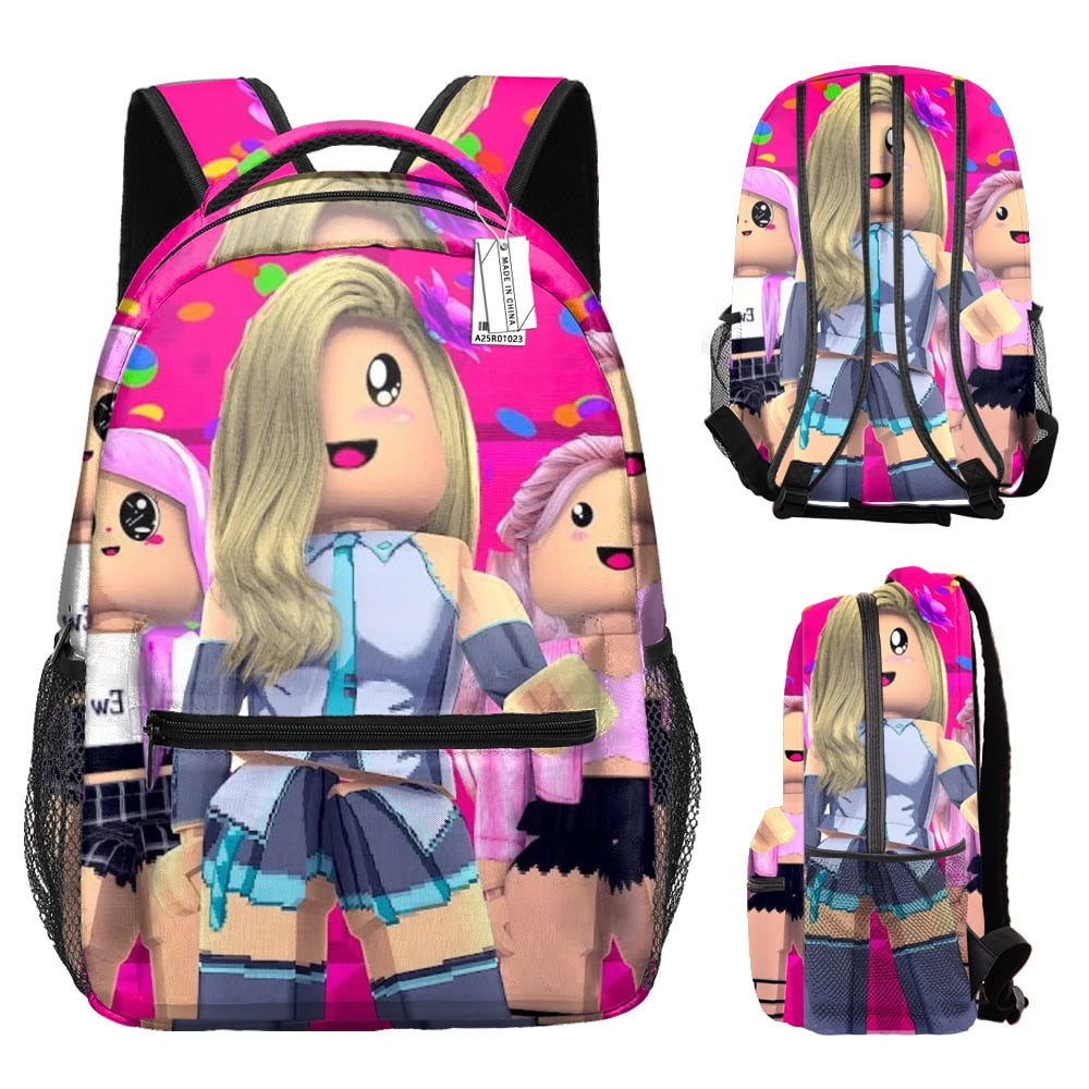 Roblox Backpack| Gamer Black Rucksack | Green Creeper Zombie Skeleton ...