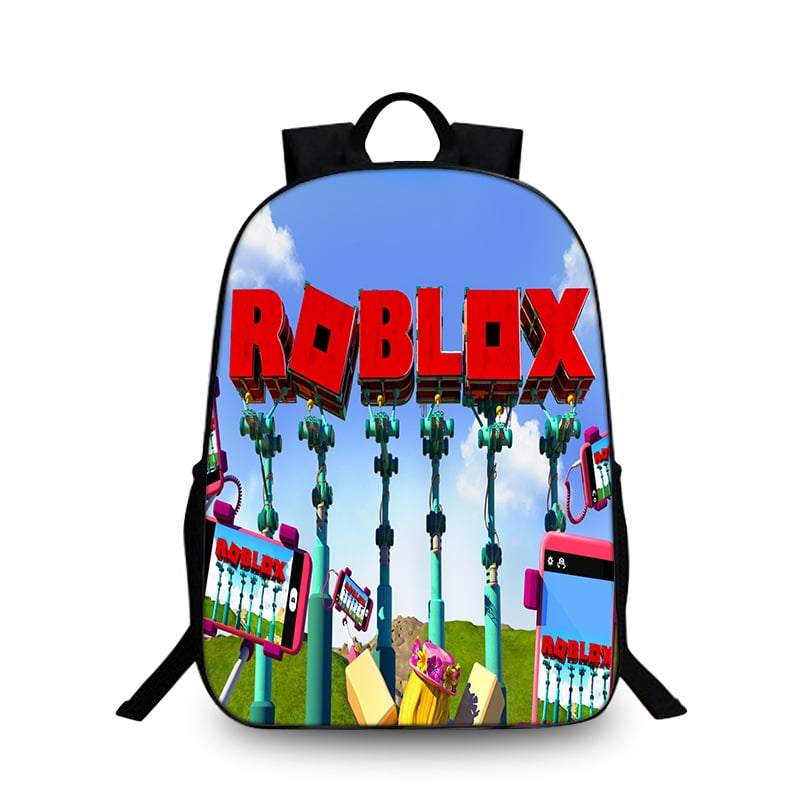 Roblox Backpack| Gamer Black Rucksack | Green Creeper Zombie Skeleton ...