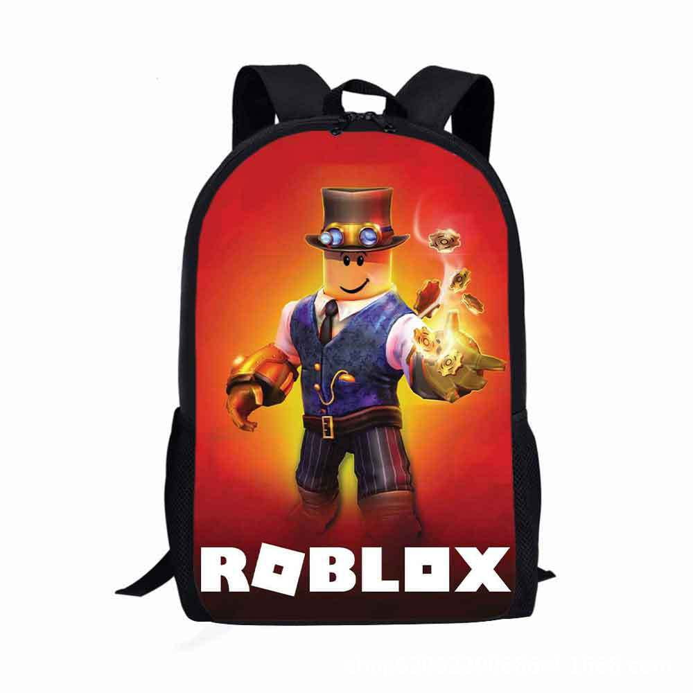 Roblox Backpack| Gamer Black Rucksack | Green Creeper Zombie Skeleton ...
