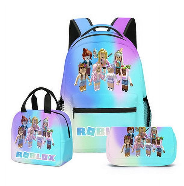 Roblox Backpack| Gamer Black Rucksack | Green Creeper Zombie Skeleton ...