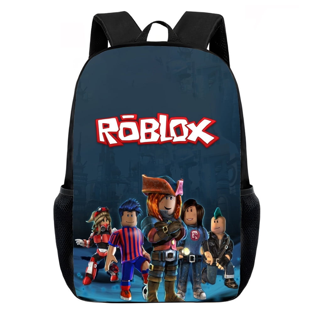 Roblox Backpack| Gamer Black Rucksack | Green Creeper Zombie Skeleton ...