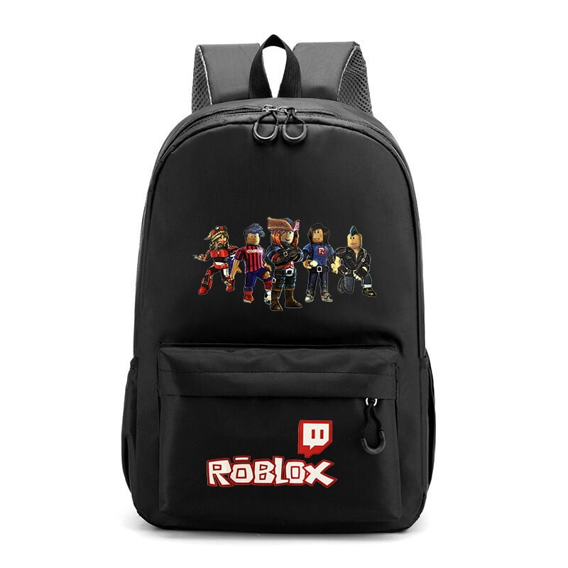 Roblox Backpack| Gamer Black Rucksack | Green Creeper Zombie Skeleton ...