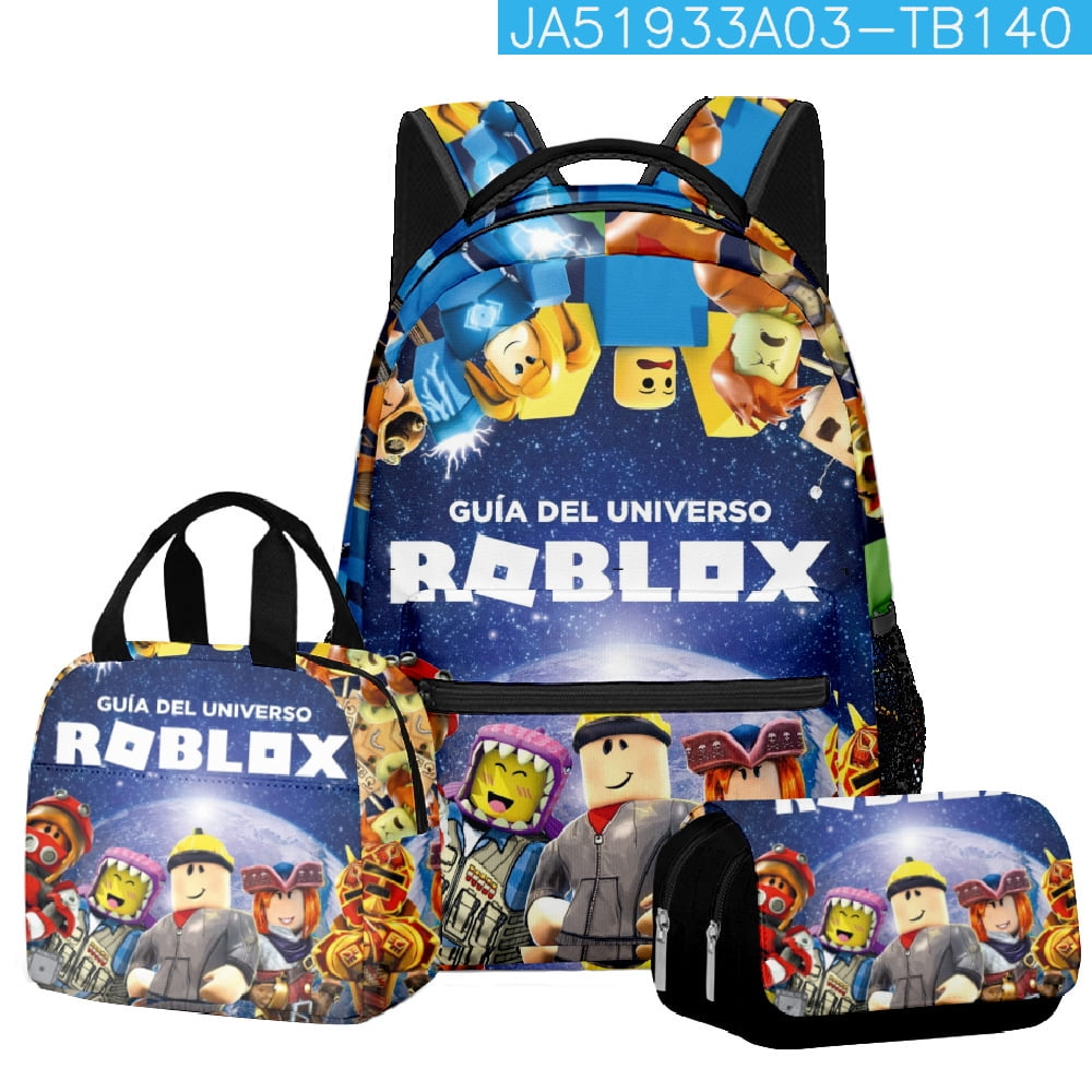 Roblox Backpack| Gamer Black Rucksack | Green Creeper Zombie Skeleton ...