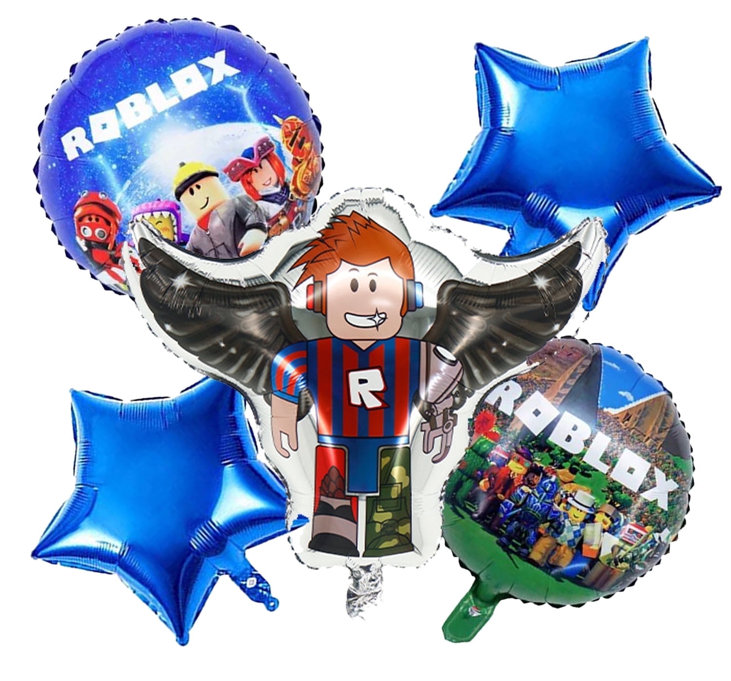 Roblox Birthday Party Balloons Foil, 0.02 oz, 5 Count - Walmart.com