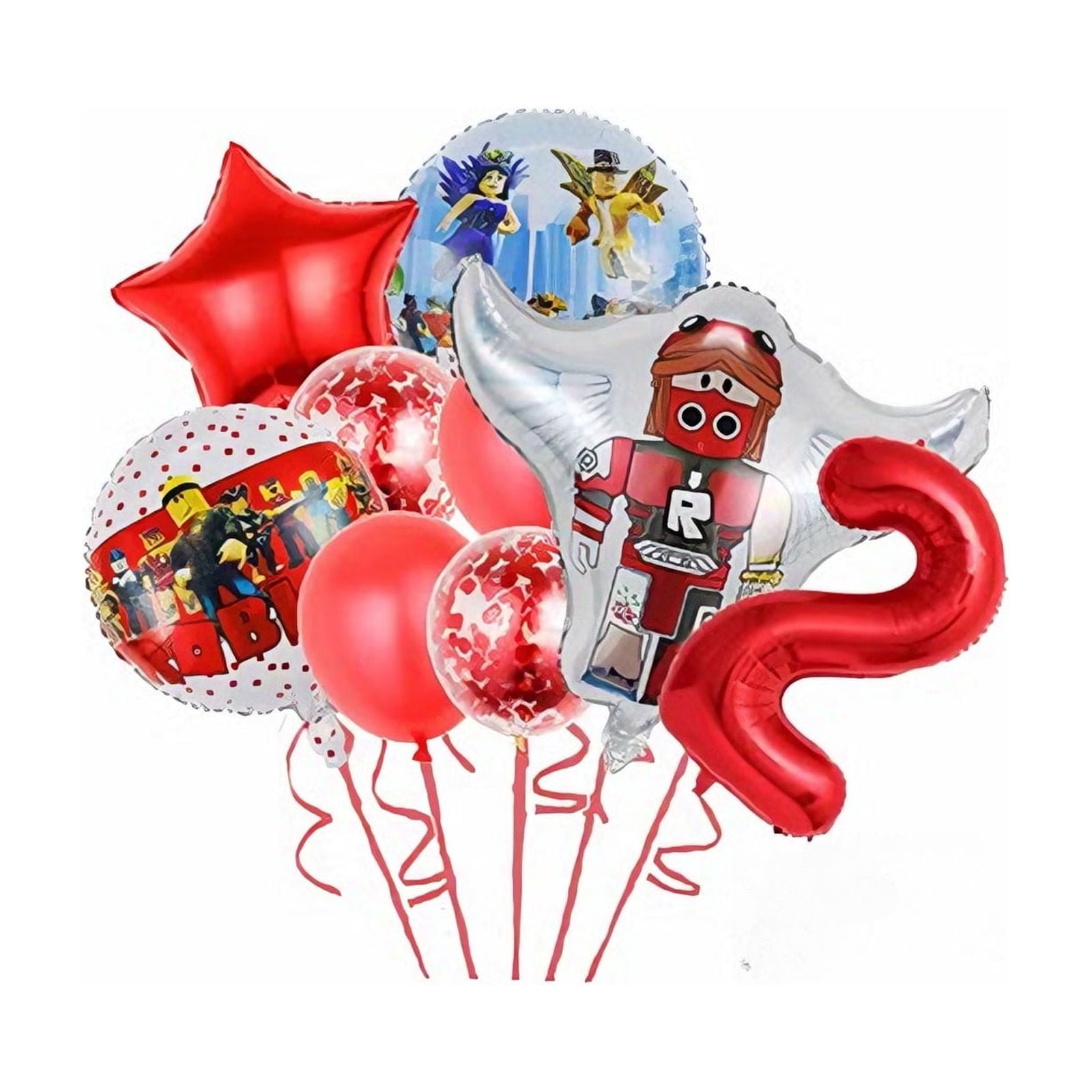 Roblox Birthday Party Balloons Foil，Roblox Balloons,9PCS - Walmart.com