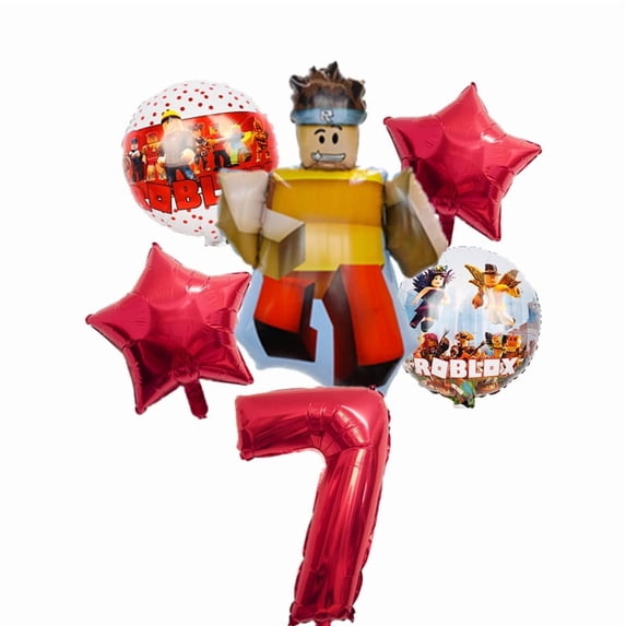 Roblox Birthday Party Balloons Foil，Roblox Balloons Red,7 years,6PCS ...