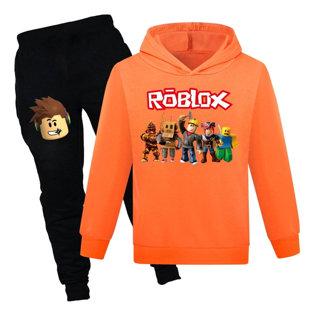 Roblox Boys Girls Hoodie Jogging Pants 2 Pieces Tracksuit Clothing Set ...