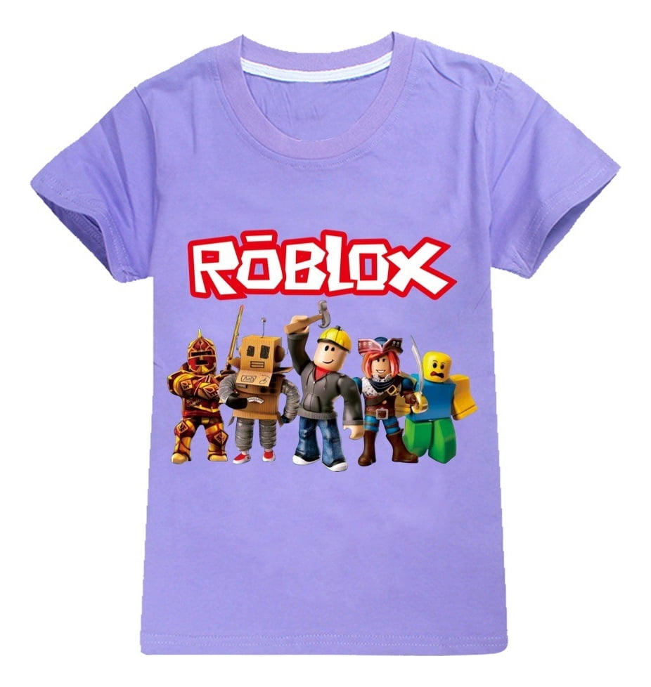 Roblox Classic Adventure Characters T-Shirt Boys Girls Team Print Short ...