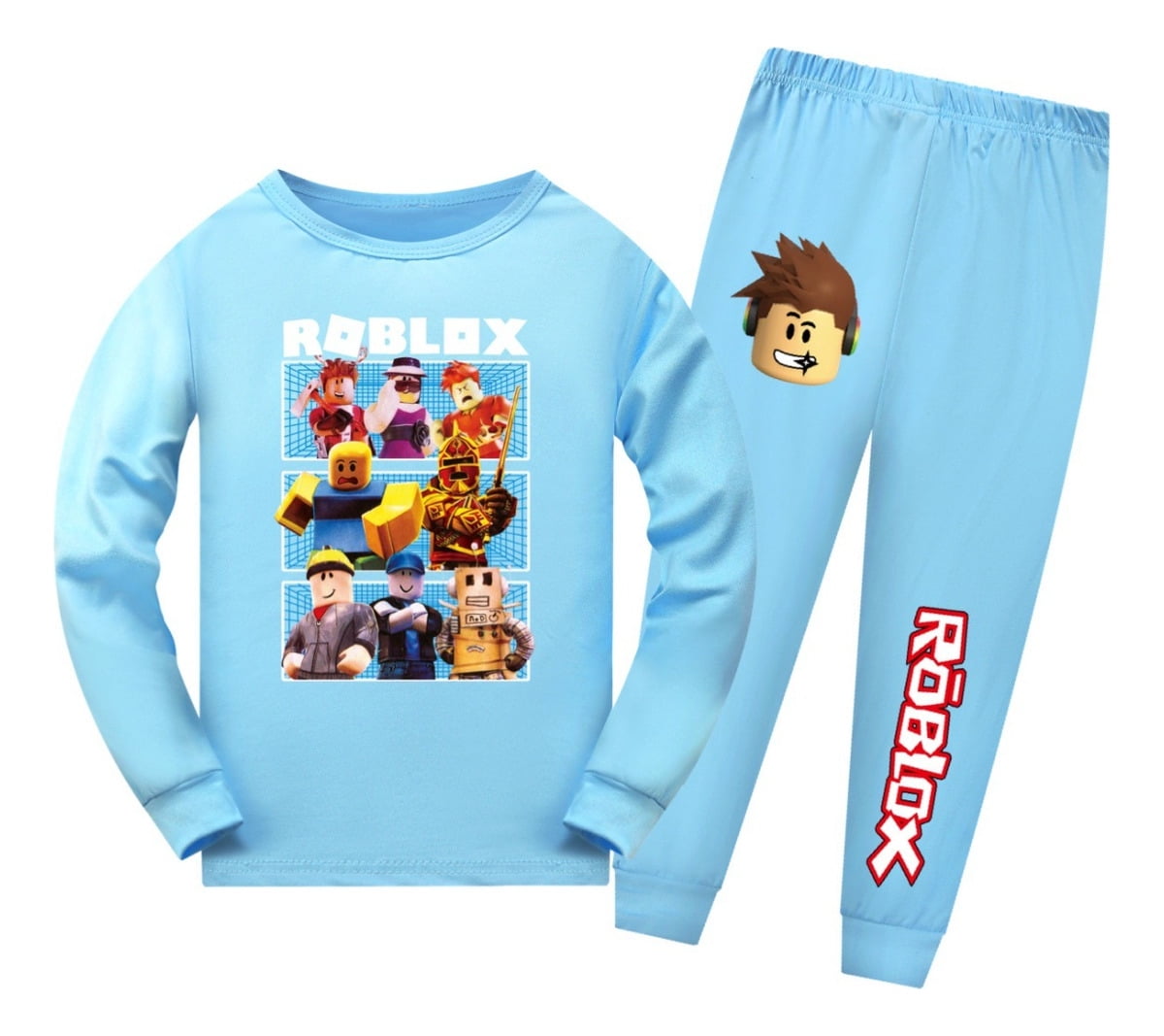 Roblox Cotton Cozy Pajamas for Kids Long Sleeve Cartoon Printed ...