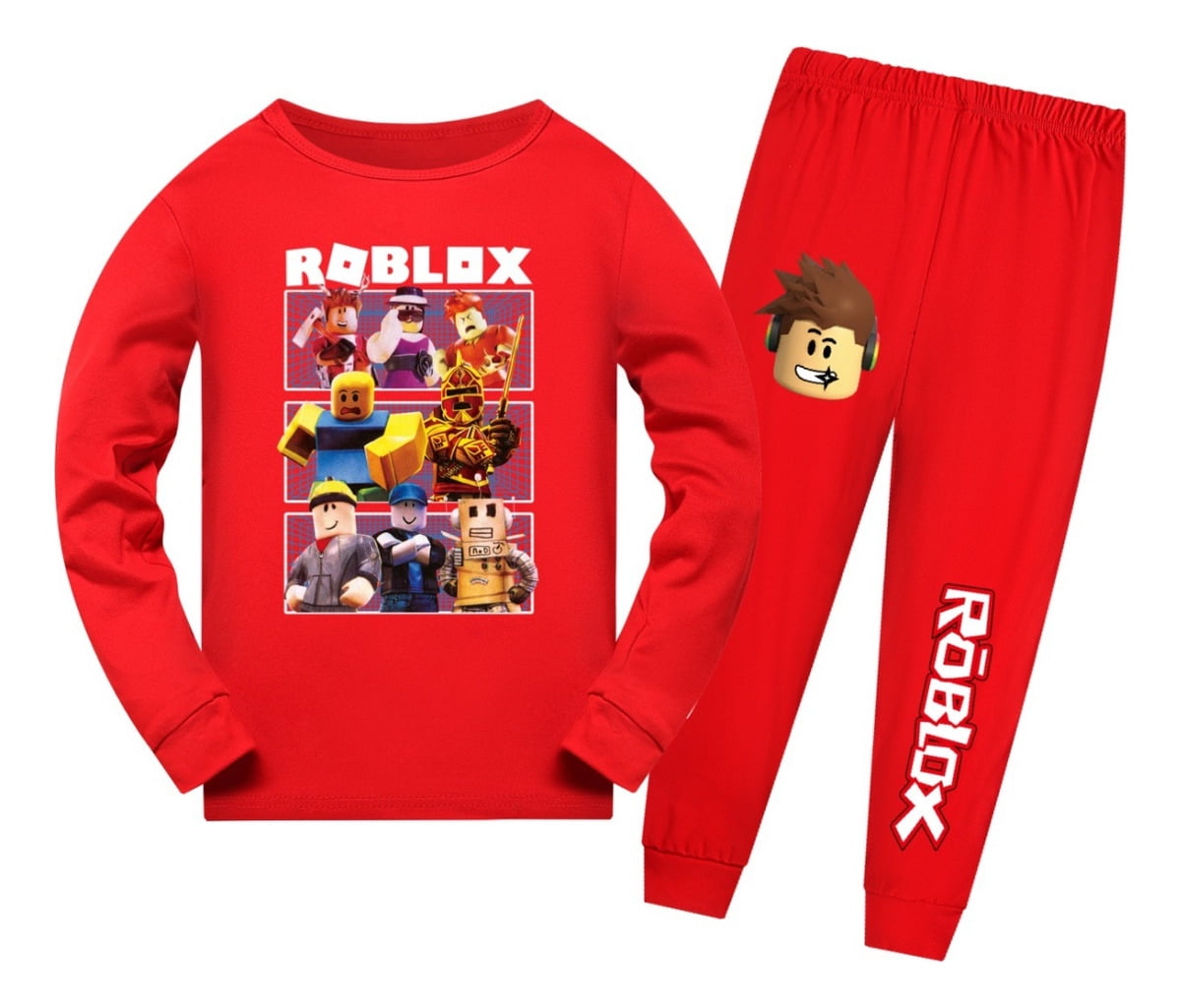 Roblox Cotton Cozy Pajamas for Kids Long Sleeve Cartoon Printed ...