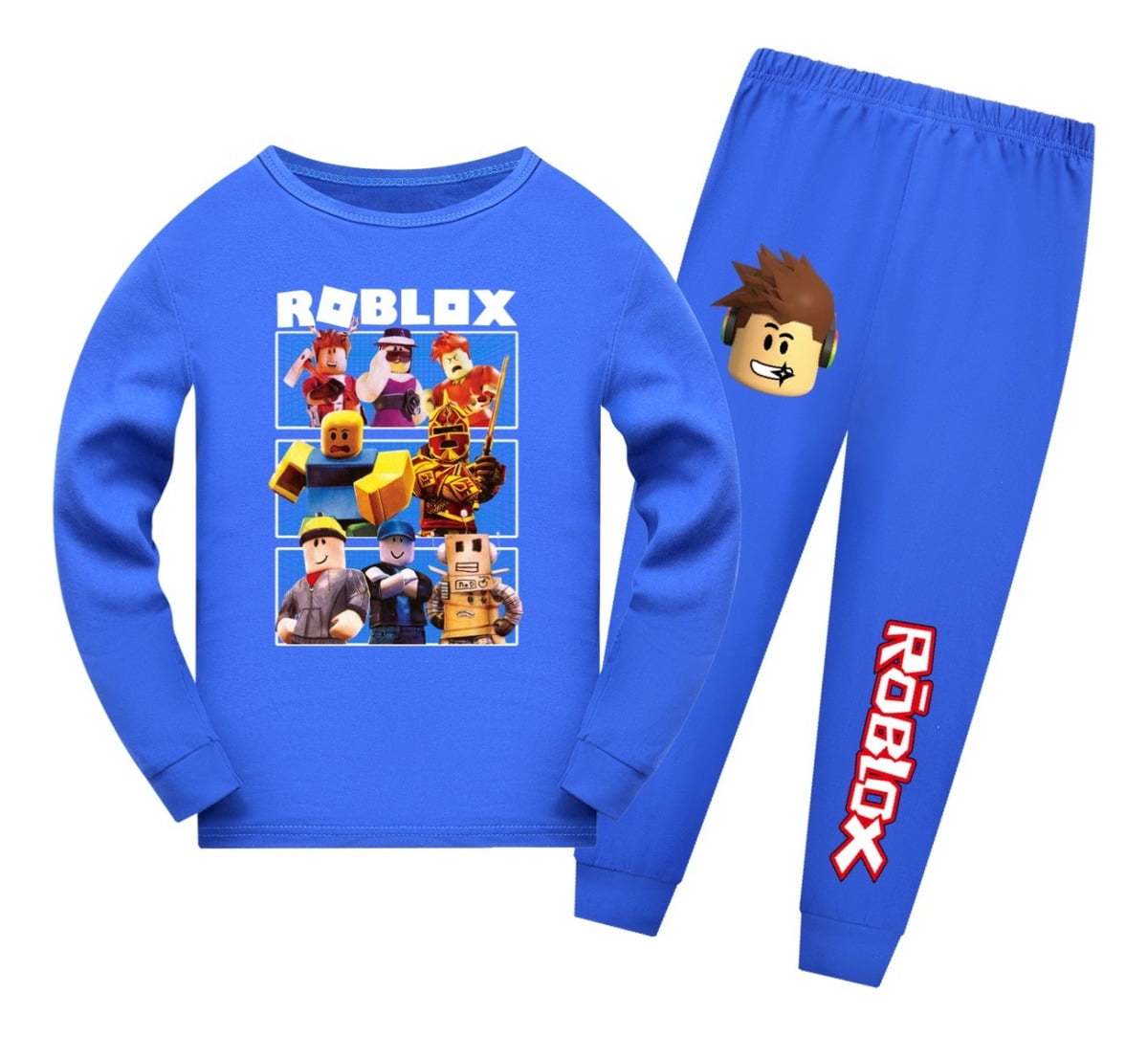 Roblox Cotton Cozy Pajamas for Kids Long Sleeve Cartoon Printed ...