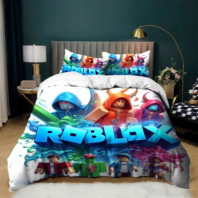 Roblox Duvet Cover Set 3 Pieces Lightweight Soft Bedding Set Bedroom ...
