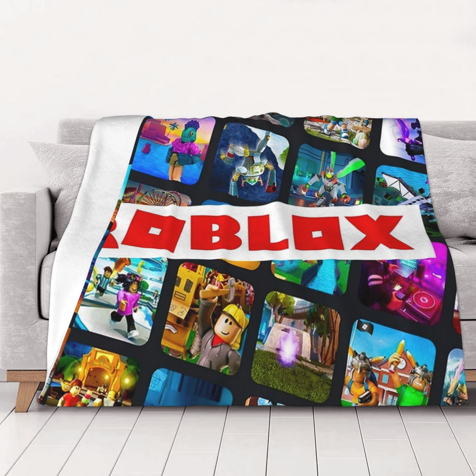 Roblox Fleece Throw Blanket, Game Blanket for Women Men Boys Girls ...