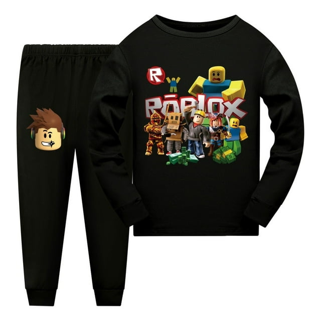 Roblox Game Cotton Pajamas for Boys Girls Sleep wear long sleeve Shirt ...