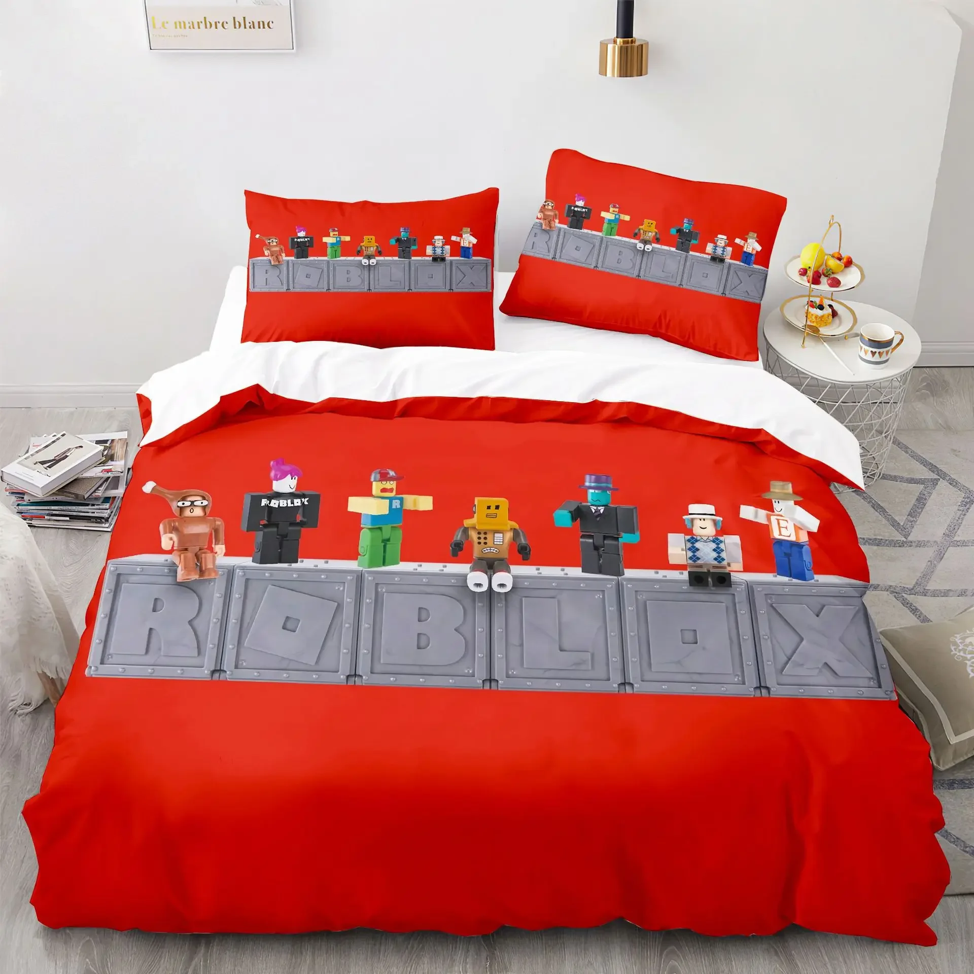 Roblox Game Themed Bedding Set Colorful Print Student Dormitory Bed ...