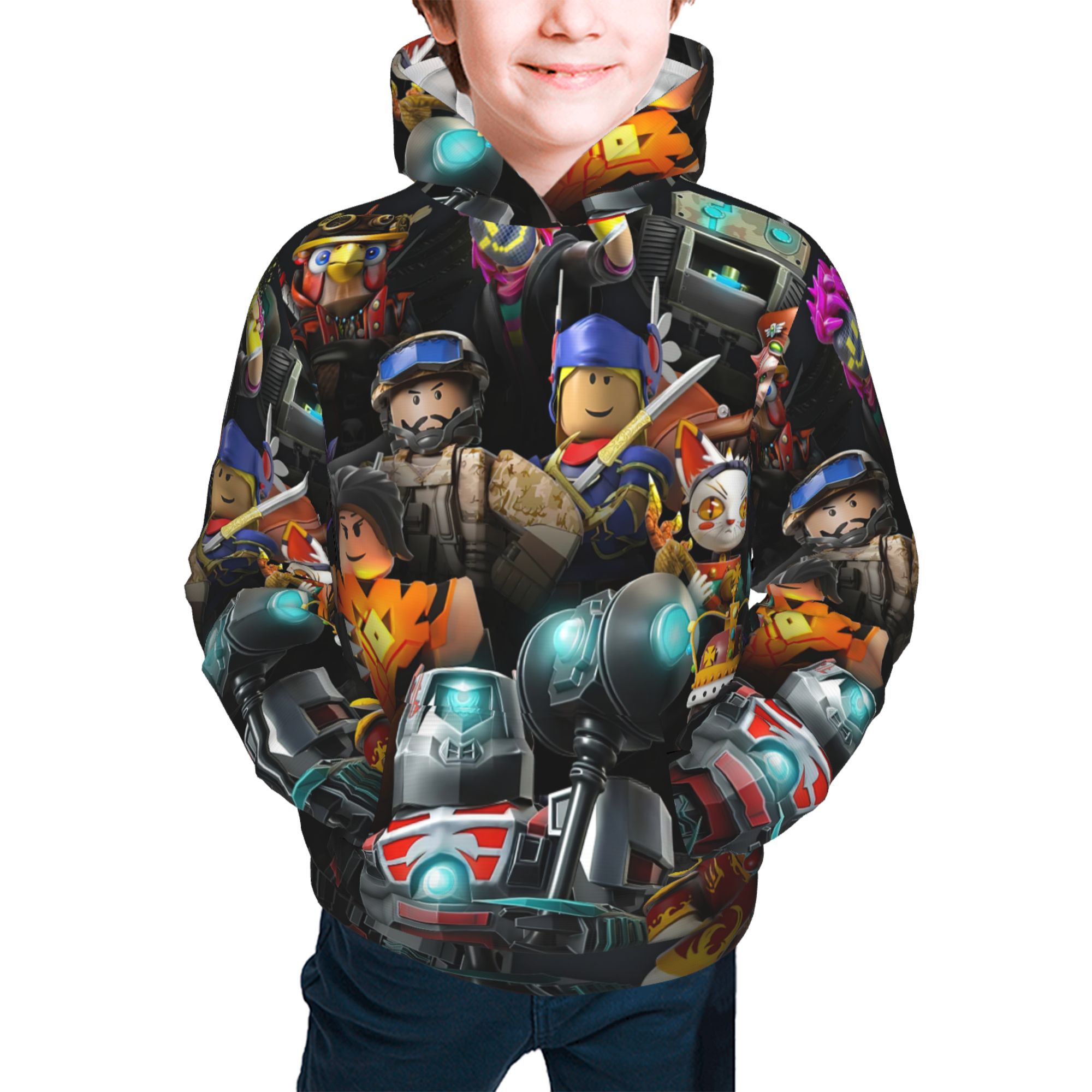 Roblox Hoodie Game Hoodie Casual Roblox Hooded Long Sleeve Sweatshirt ...