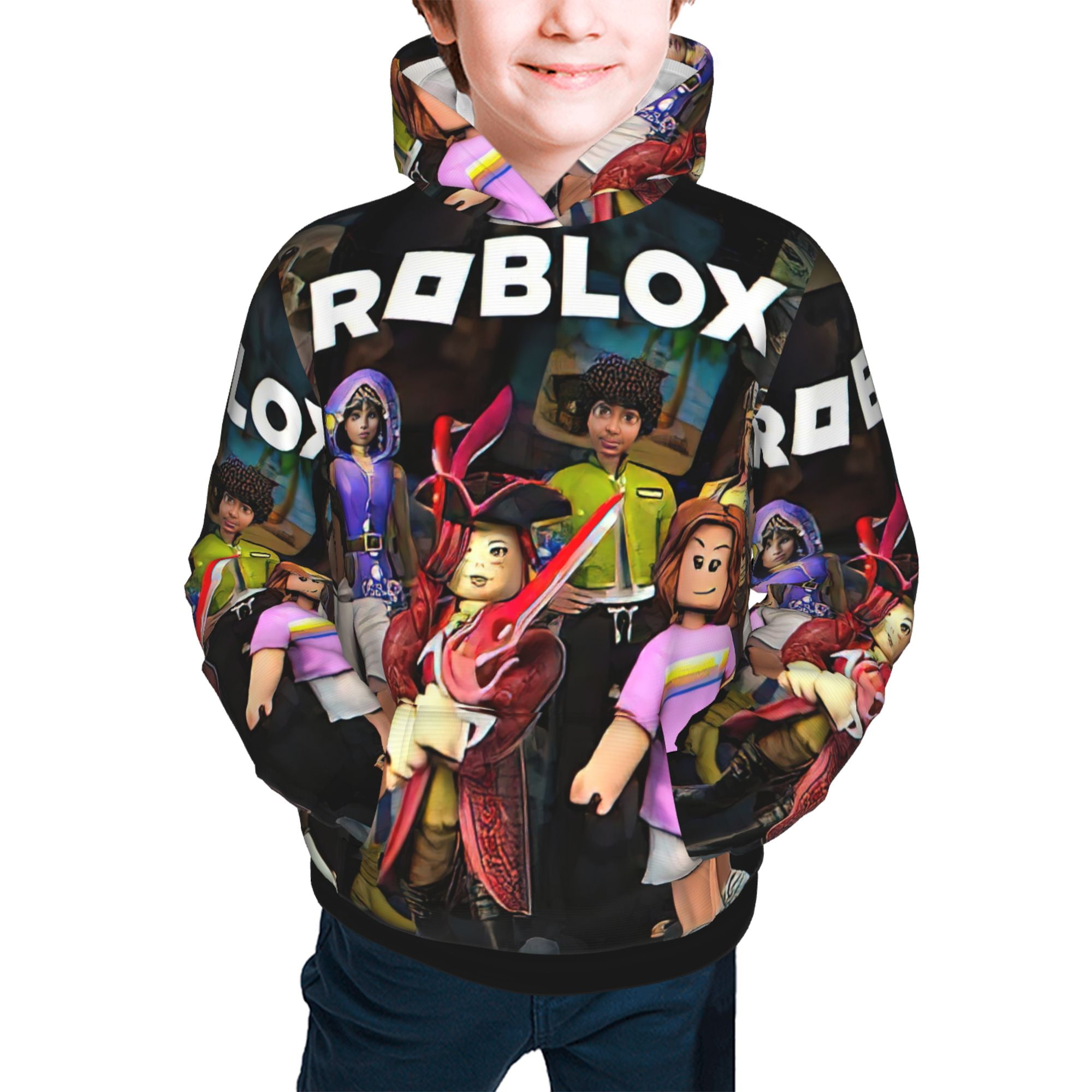 Roblox Hoodie Game Hoodie Casual Roblox Hooded Long Sleeve Sweatshirt ...