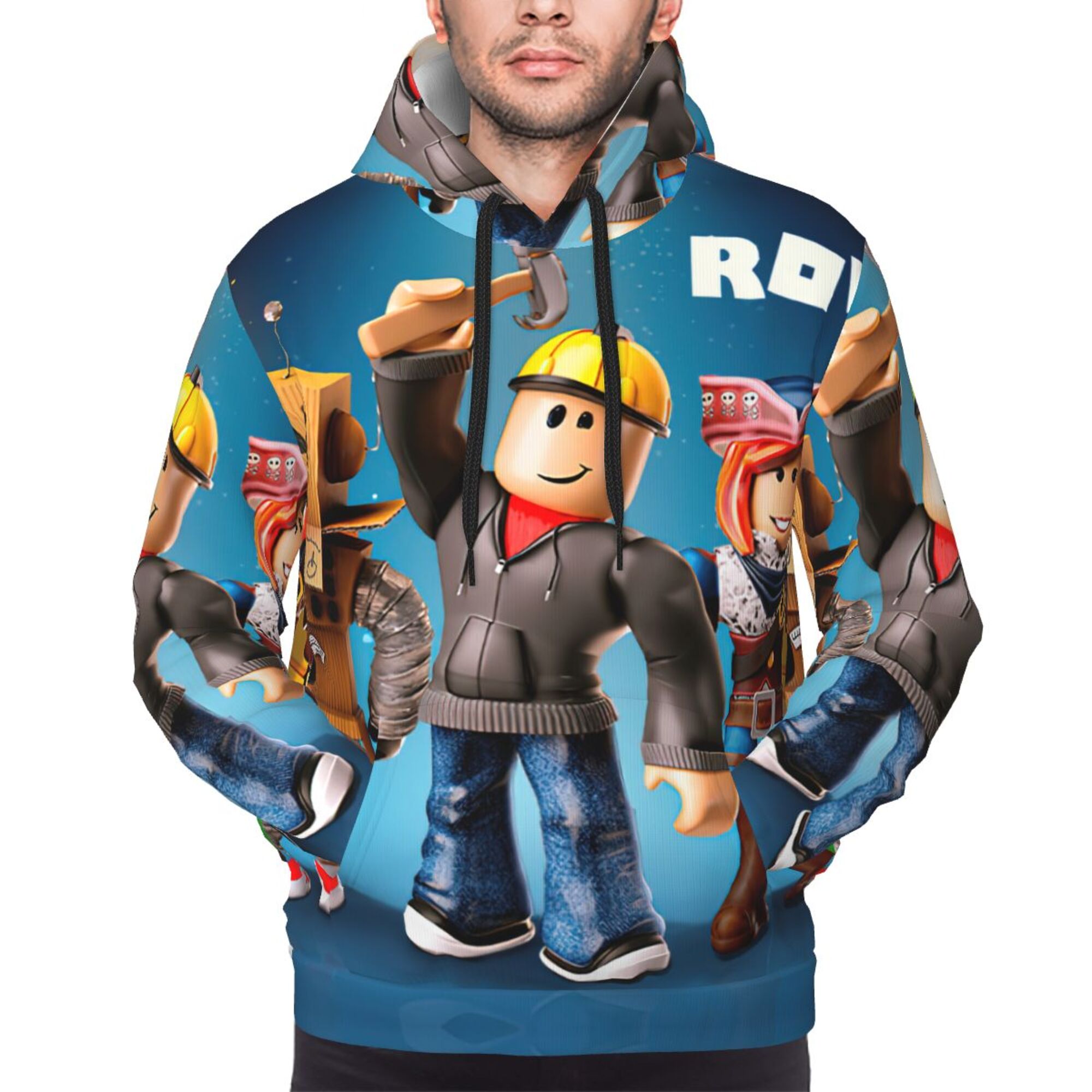 Roblox Hoodie Game Hoodie Casual Roblox Hooded Long Sleeve Sweatshirt ...