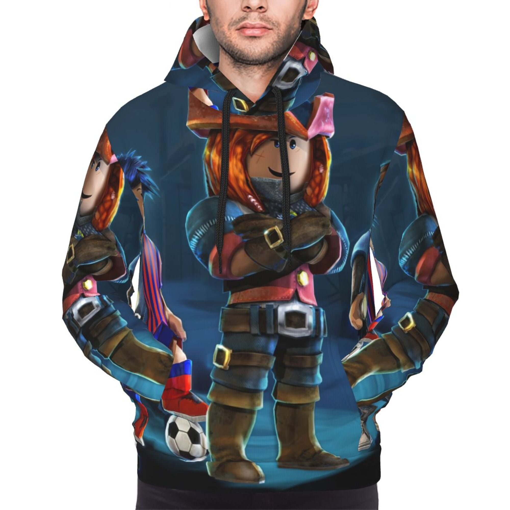 Roblox Hoodie Game Hoodie Casual Roblox Hooded Long Sleeve Sweatshirt ...