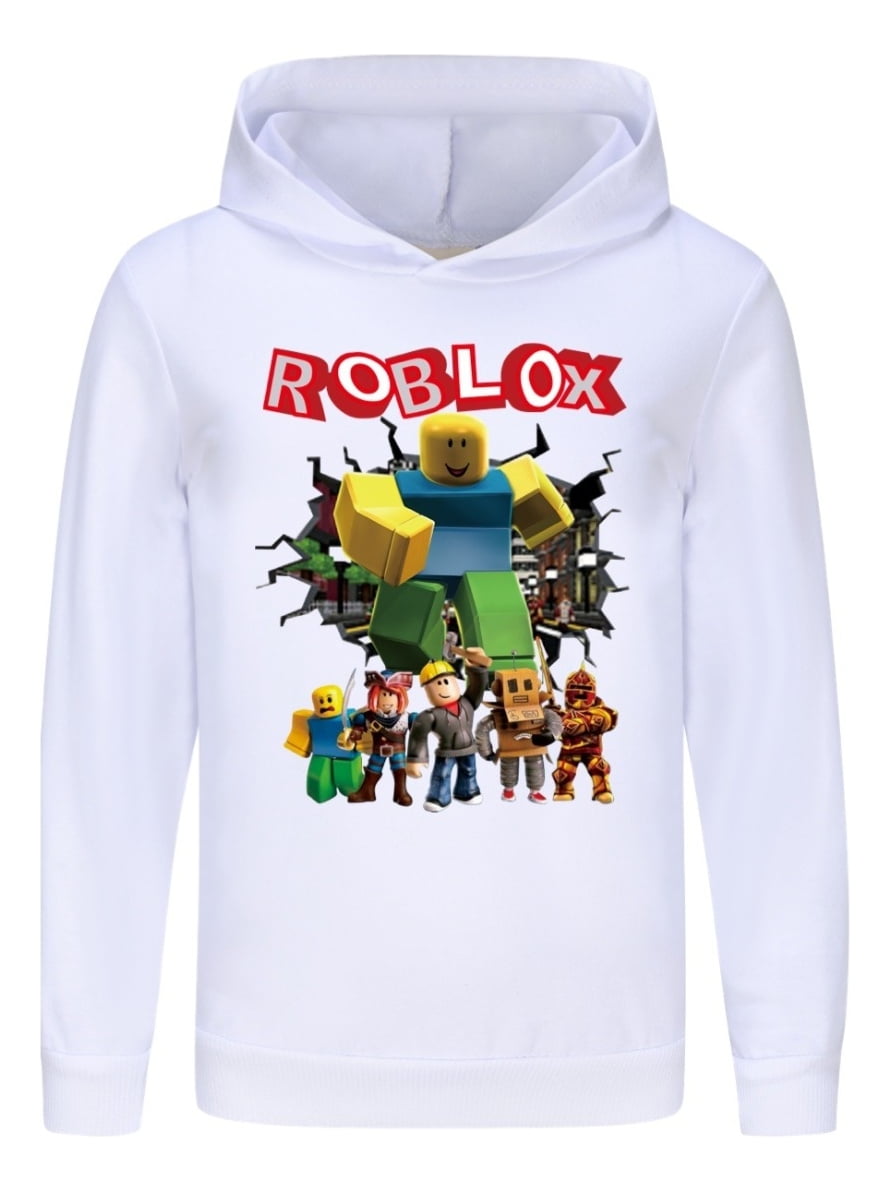 Roblox Kids 100% Cotton Hoodie Sweatshirt - Casual Long Sleeve Pullover ...