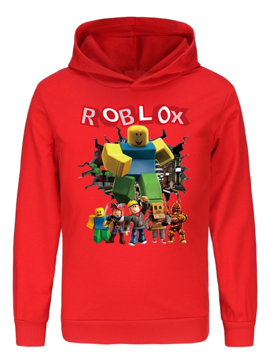 Roblox Kids 100% Cotton Hoodie Sweatshirt - Casual Long Sleeve Pullover ...