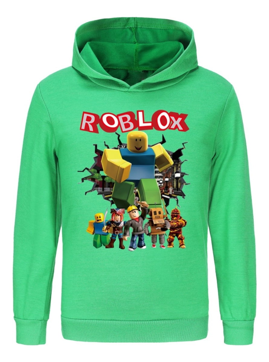 Roblox Kids 100% Cotton Hoodie Sweatshirt - Casual Long Sleeve Pullover ...