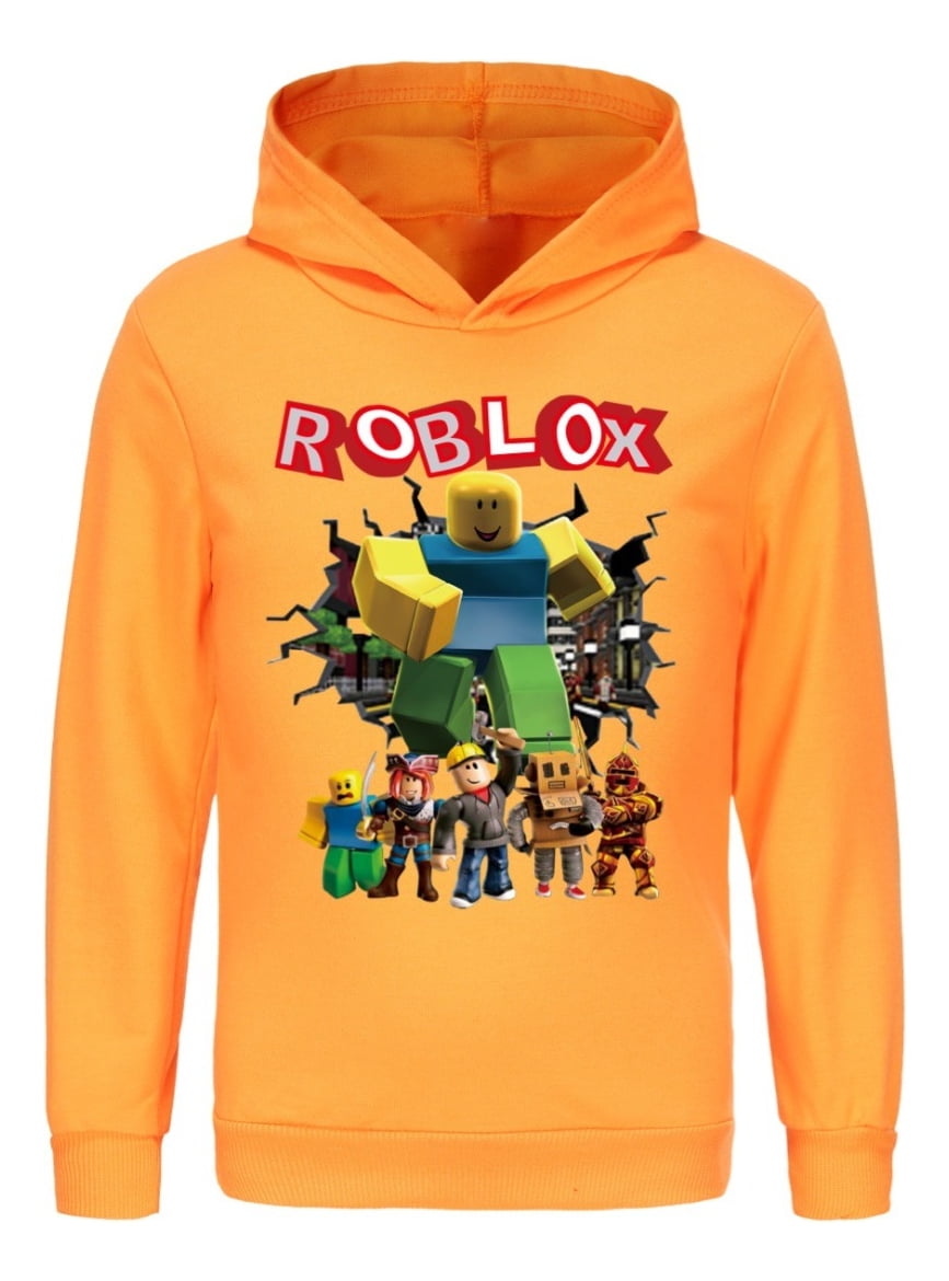 Roblox Kids 100% Cotton Hoodie Sweatshirt - Casual Long Sleeve Pullover ...