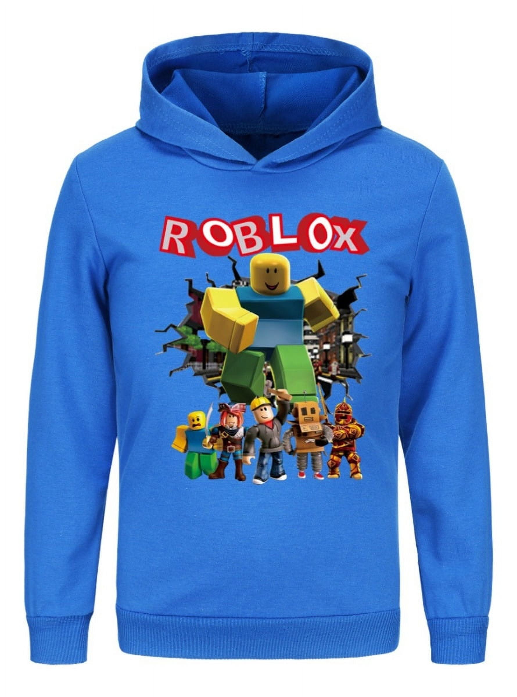 Roblox Kids 100% Cotton Hoodie Sweatshirt - Casual Long Sleeve Pullover ...