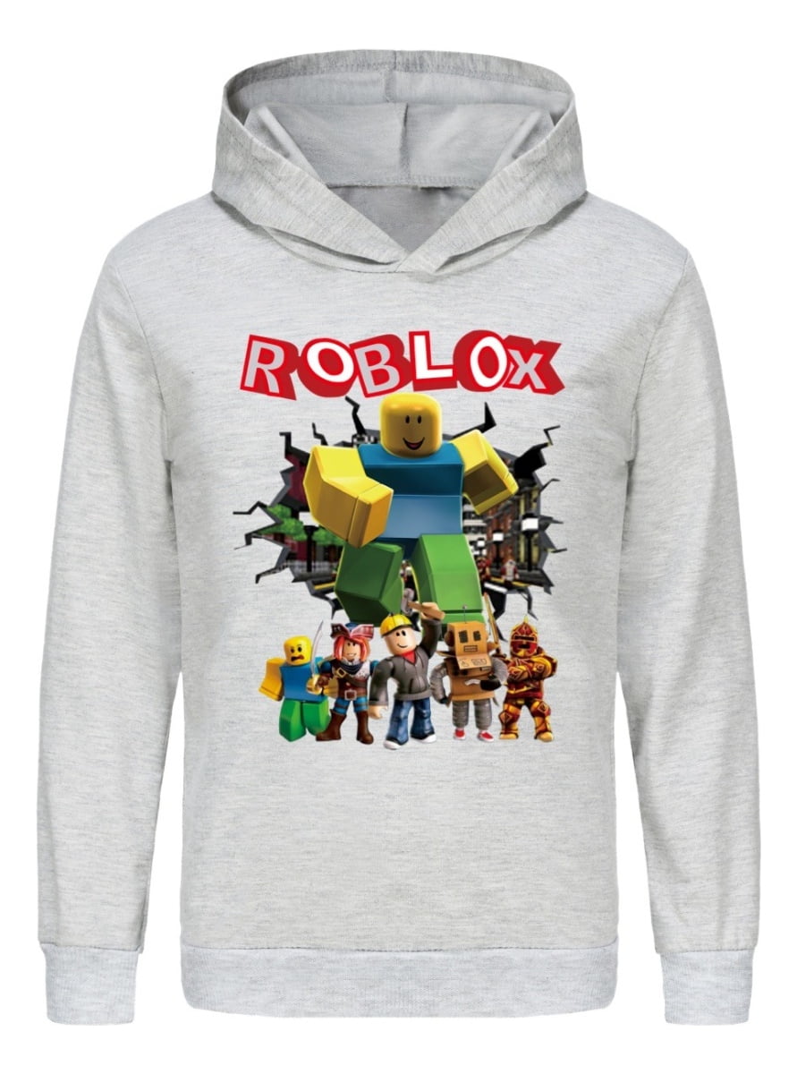 Roblox Kids 100% Cotton Hoodie Sweatshirt - Casual Long Sleeve Pullover ...
