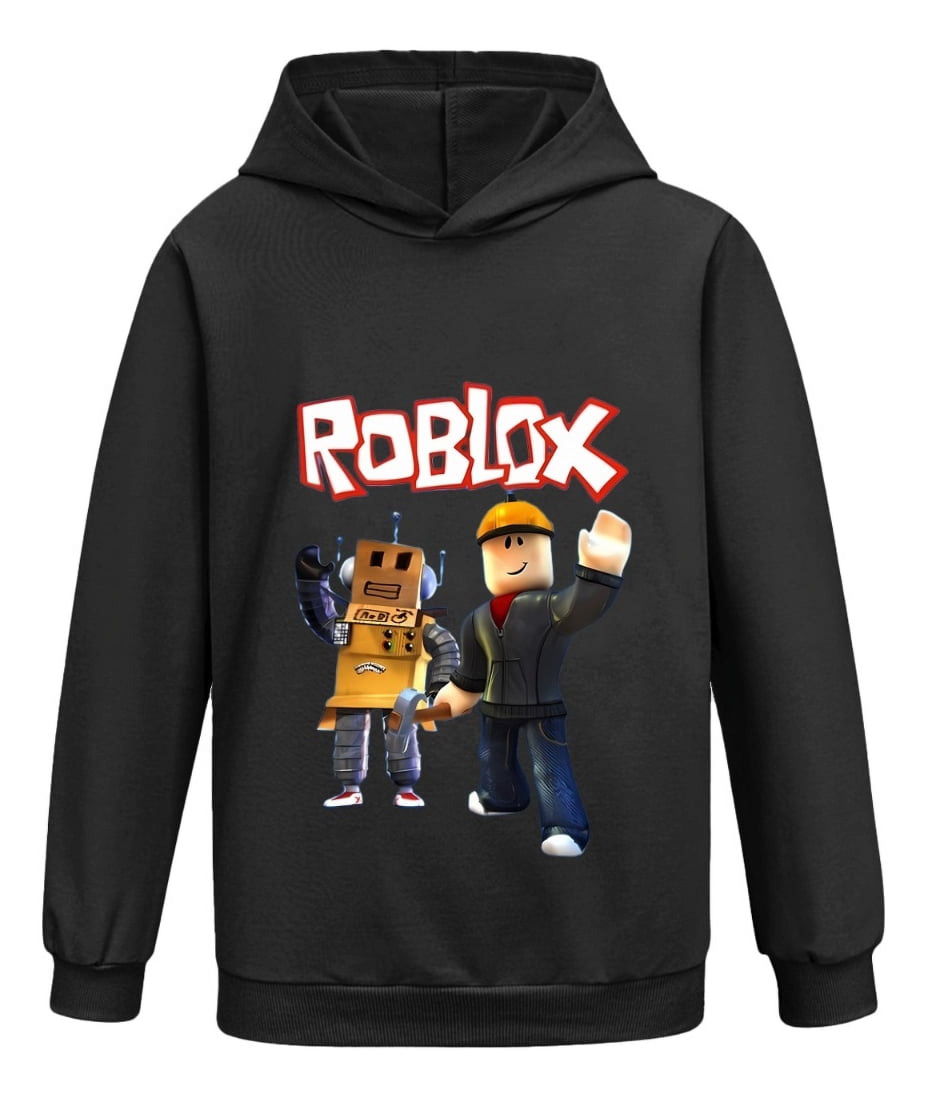 Roblox Kids Cartoon Animated Hoodie Sweatshirt Pullover Casual Cotton ...