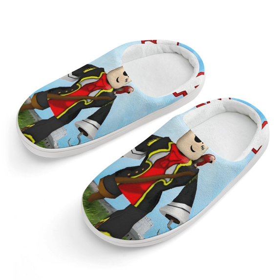 Roblox Kids Cartoon Plush Slippers - Comfortable and Warm Indoor Shoes ...