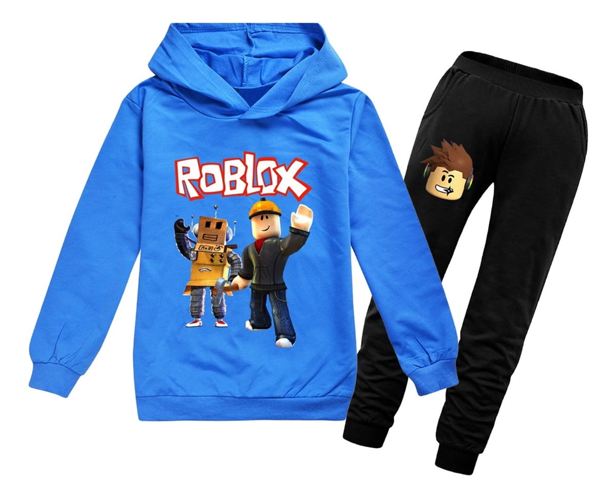 Roblox Kids Cotton Hoodie Set Casual Long Sleeve Pullover Hooded ...