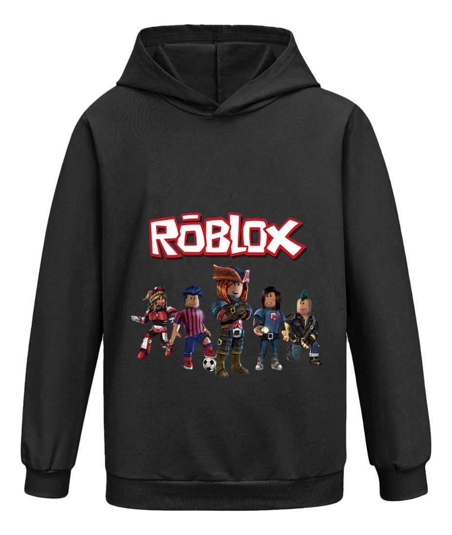 Roblox Kids Hoodie 100% Cotton Pullover Sweatshirt Long Sleeve Hooded ...