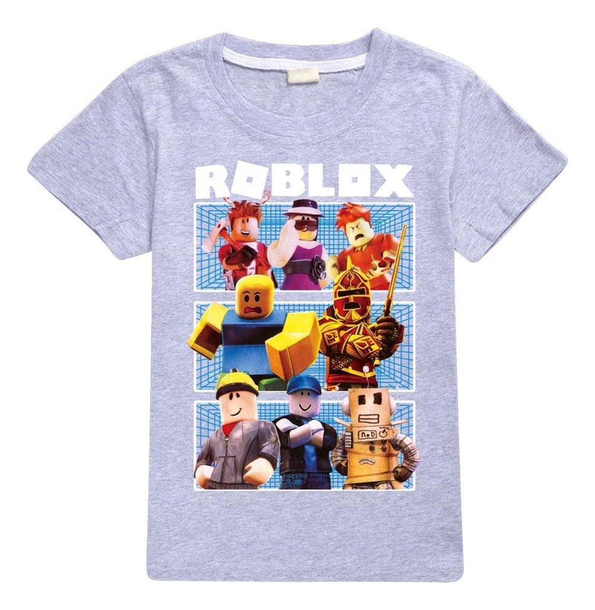 Roblox Kids T-shirt YouTube Xbox Game Builderman Cartoon Shirt Graphic ...