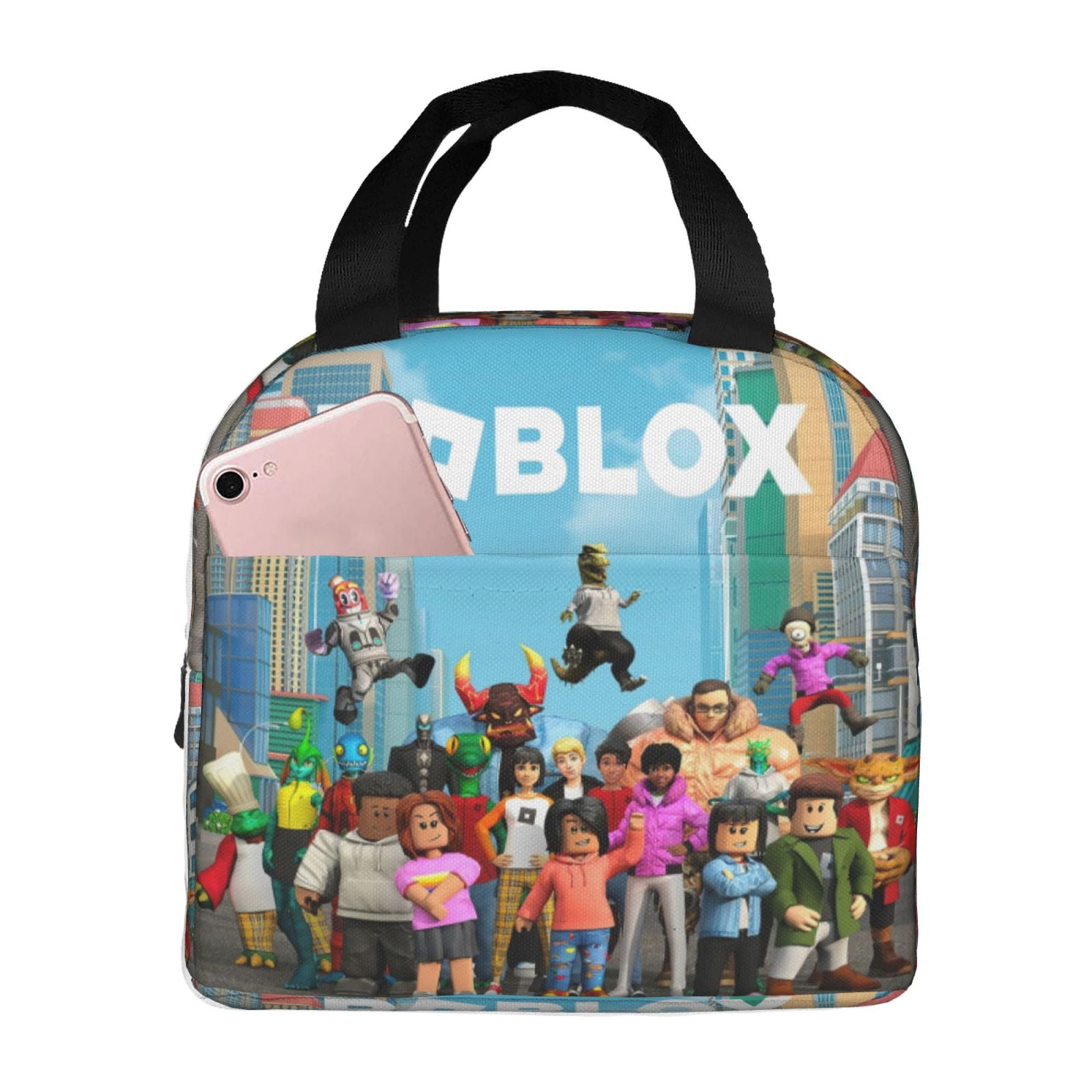 Roblox Lunch Bag Cartoon Lunch Box Men Women Cooler Lunch Bags Reusable ...