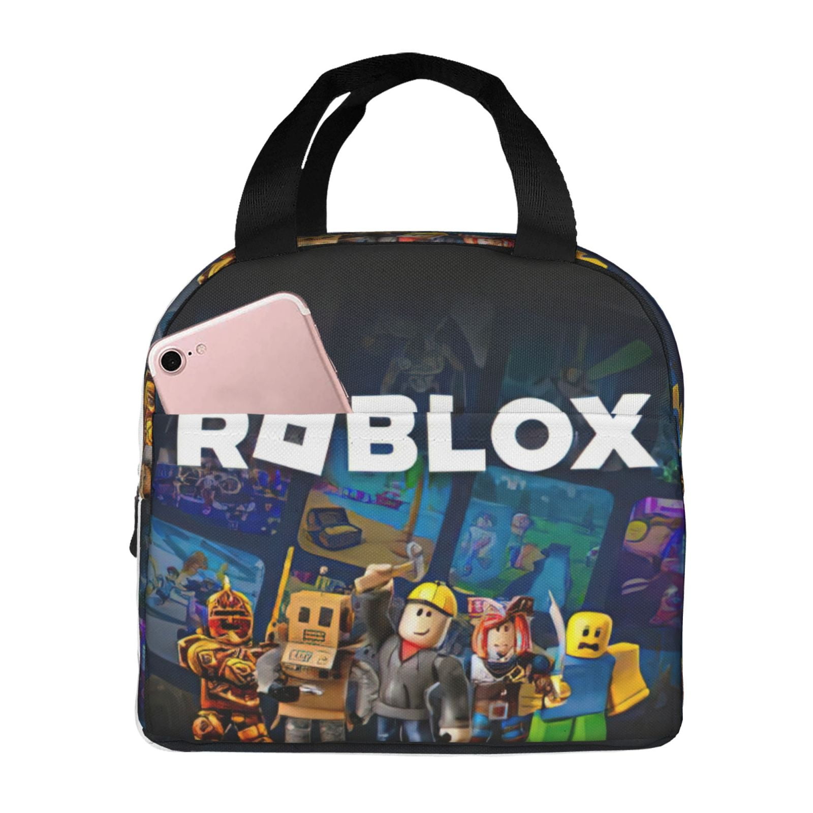 Roblox Lunch Bag Cartoon Lunch Box Men Women Cooler Lunch Bags Reusable ...